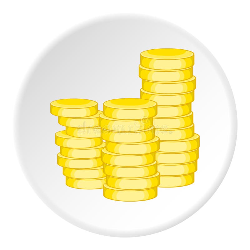 Coins icon, cartoon style stock vector. Illustration of icon - 79270862
