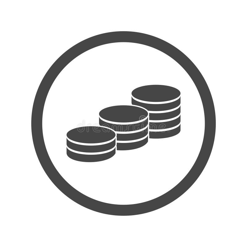 Coins Icon, Stack of Coins Icon Stock Vector - Illustration of luxury ...