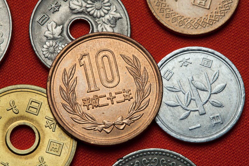 Coins of Japan stock image. Image of gear, japan, coin - 67604263