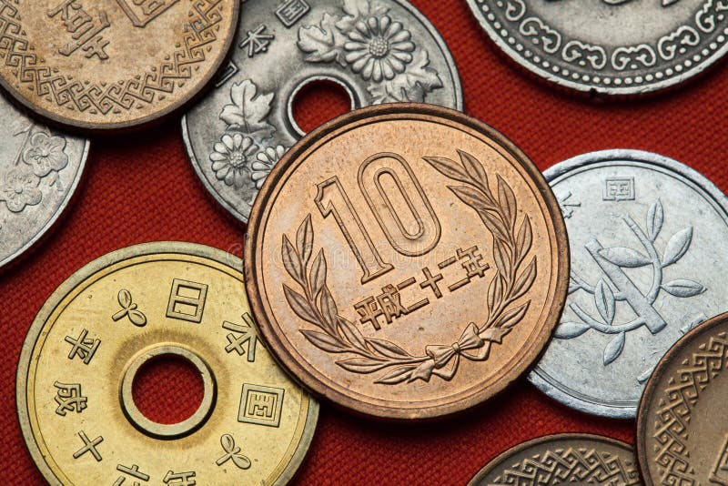 Coins of Japan stock image. Image of gear, japan, coin - 67604263