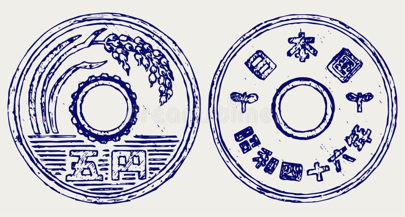 Coins of the Japanese Currency Stock Vector - Illustration of financial ...