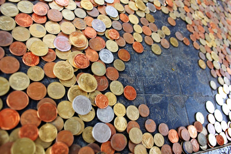 Coins for Luck. stock photo. Image of faith, abstract - 19151190