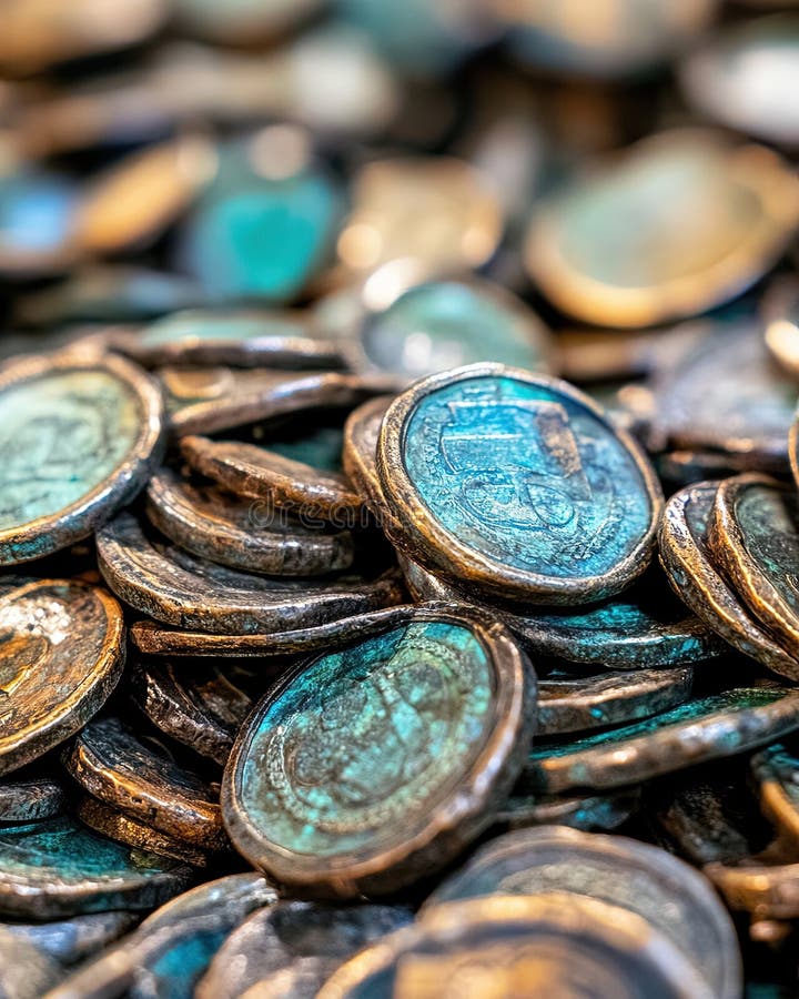 Coins Minted from Various Alloys Display an Array of Colors and ...
