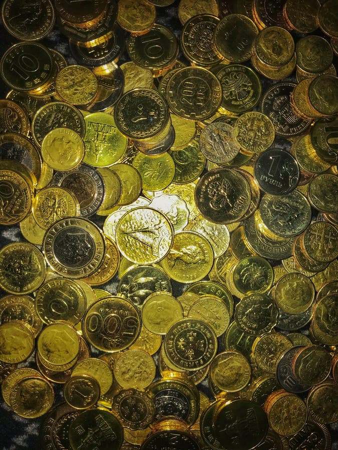 Coins from All Over the World. Stock Image - Image of investment, bank ...