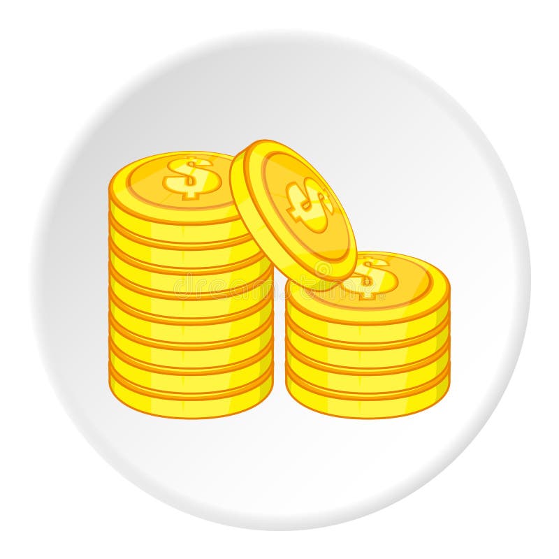 Coins of Money Icon, Cartoon Style Stock Vector - Illustration of ...