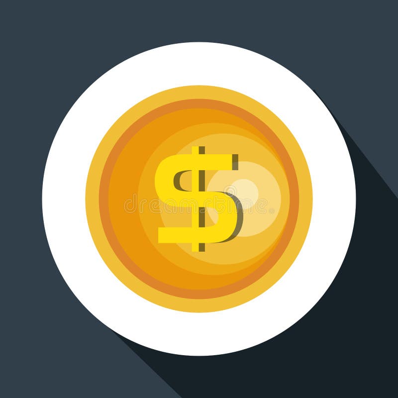 Coins money pay icon stock vector. Illustration of currency - 87407715