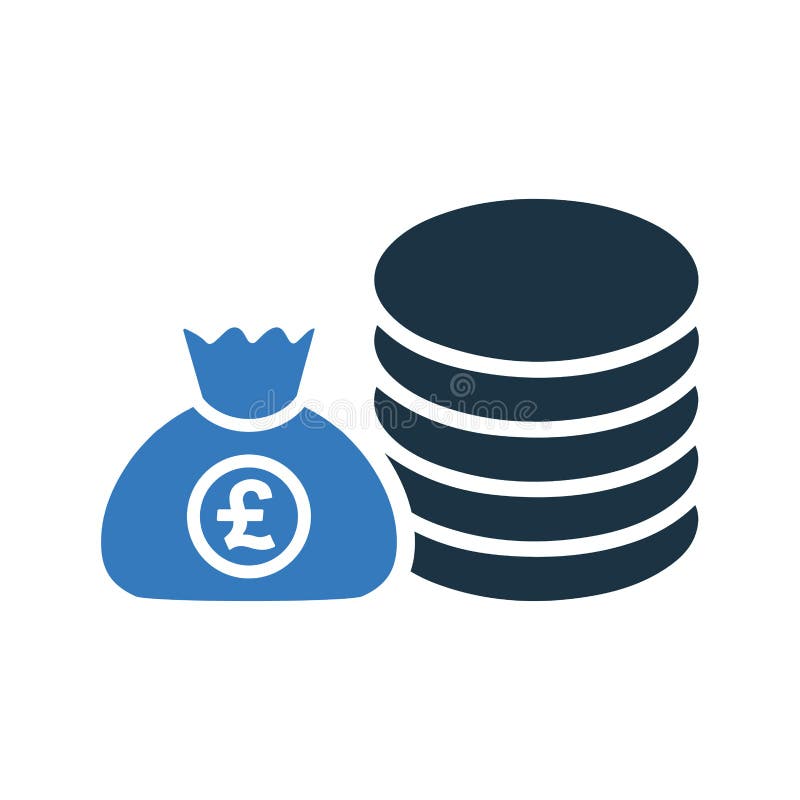 Money, Pound, Euro, Profit Growth Icon. Blue Vector Graphics Stock ...