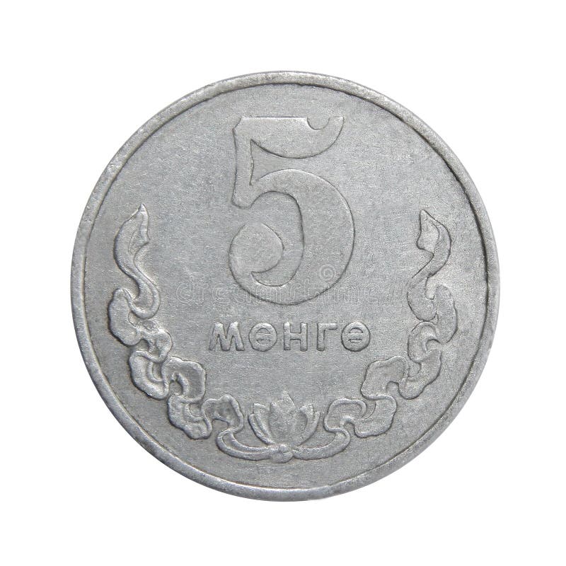 Coins of Mongolia 5 Menge Mongo Stock Photo - Image of money, payment ...