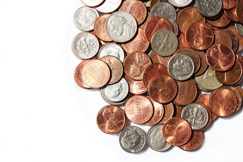 Assorted US Coins stock photo. Image of purchase, currency - 442890