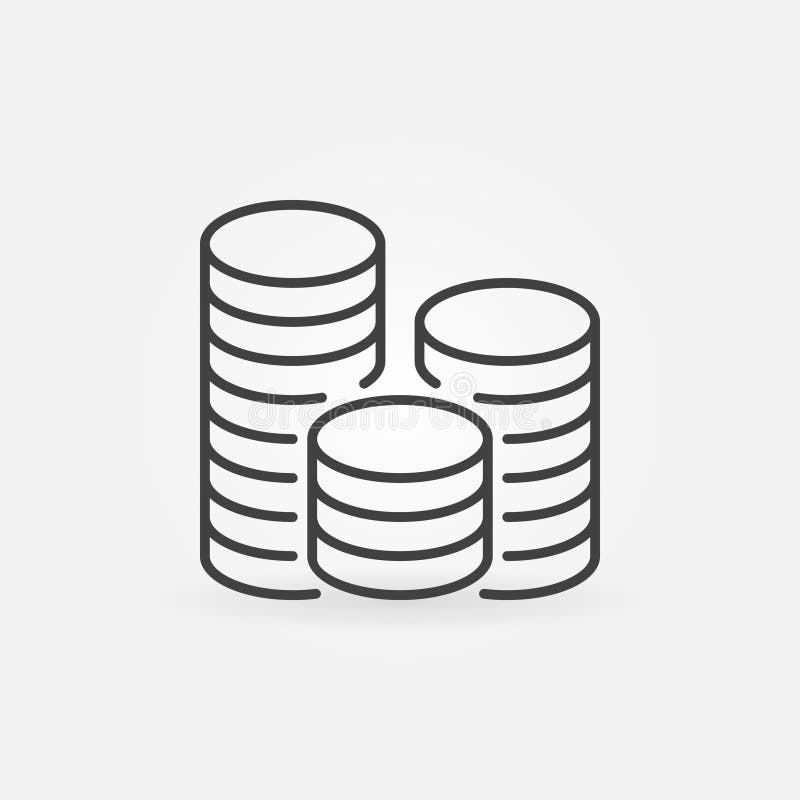 Coins outline icon stock vector. Illustration of investment - 93462797