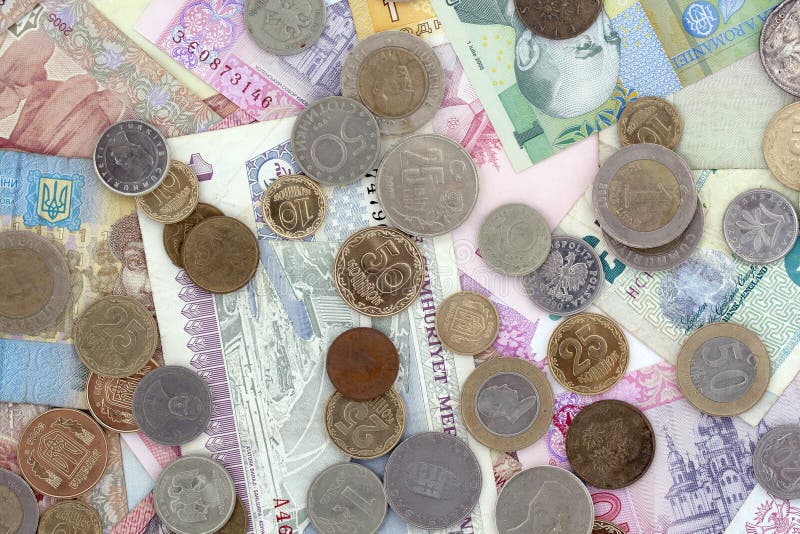 Coins and Paper money stock image. Image of country, banknotes - 30899881