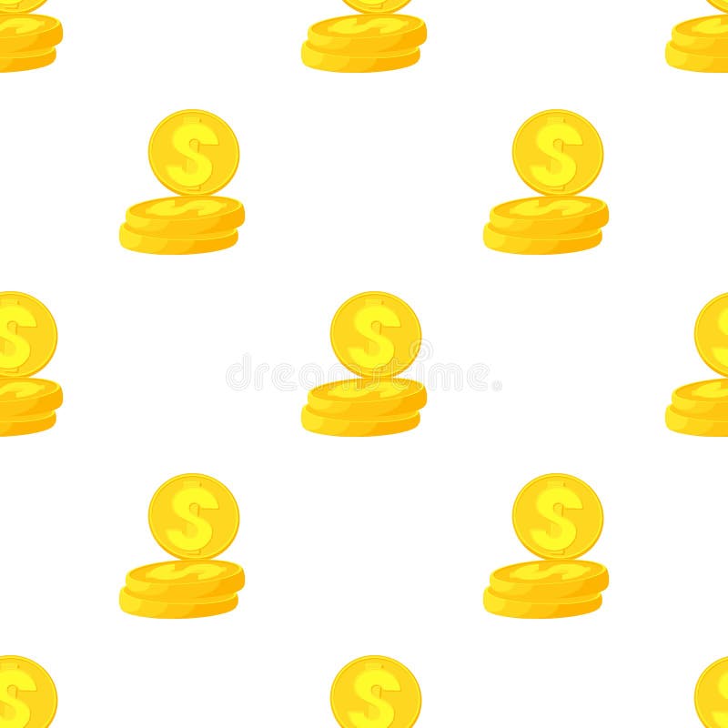 Coins Pattern Seamless Vector Stock Vector - Illustration of sign ...