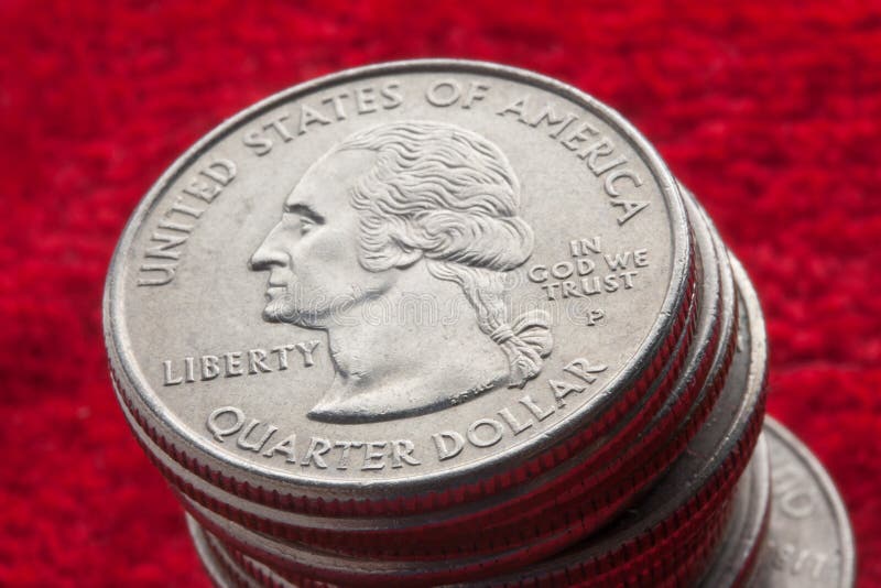 Coins on Red stock image. Image of money, objects, currency - 25293289