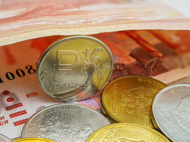 1 ruble coin stock photo. Image of dramatic, market - 304186412