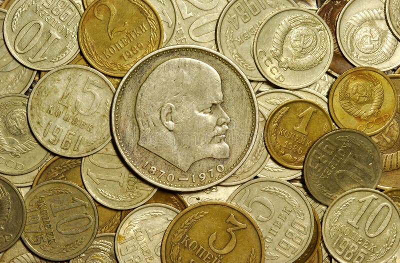 Coins of the Soviet union stock image. Image of future - 6249803