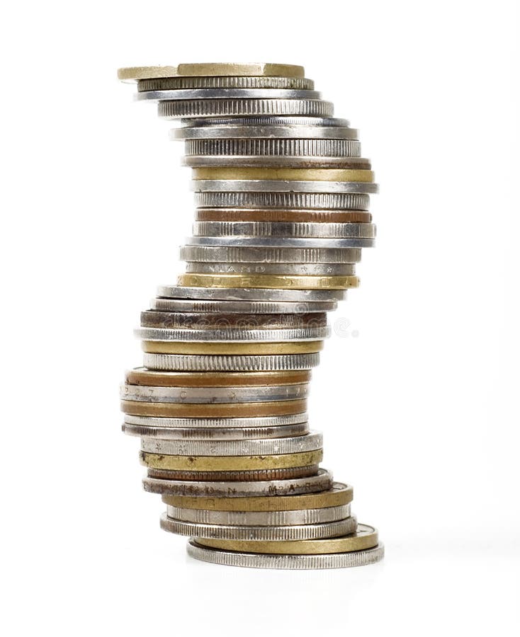 Coins stack stock image. Image of account, growth, column - 24024021