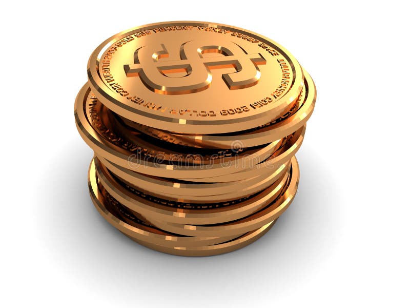 Lots of coins Bitcoin stock illustration. Illustration of price - 35900513