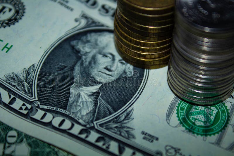 Coins Stack in Concept Wall and Strong Money Stock Photo - Image of ...