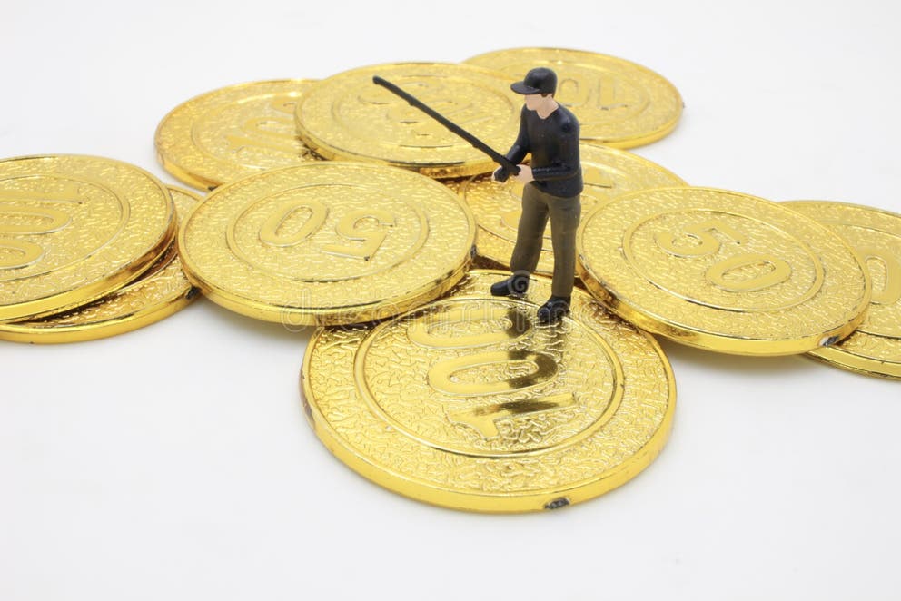 The Coins Stack and Catching Coins Money Stock Image - Image of person ...
