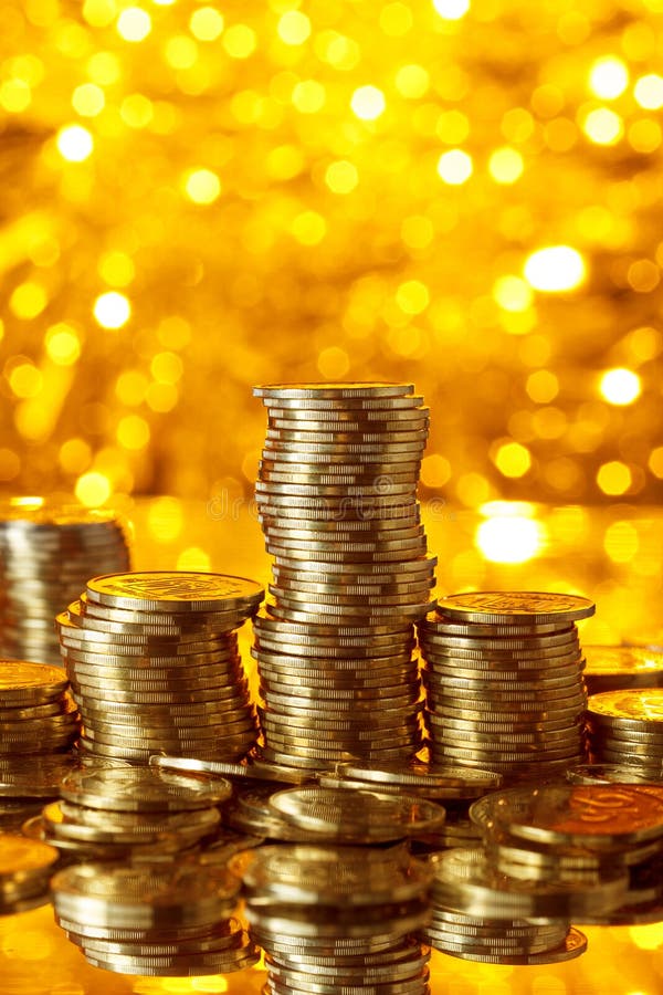 Coins Stack and Jar Full of Coins and Paper Currency Isolated Stock ...