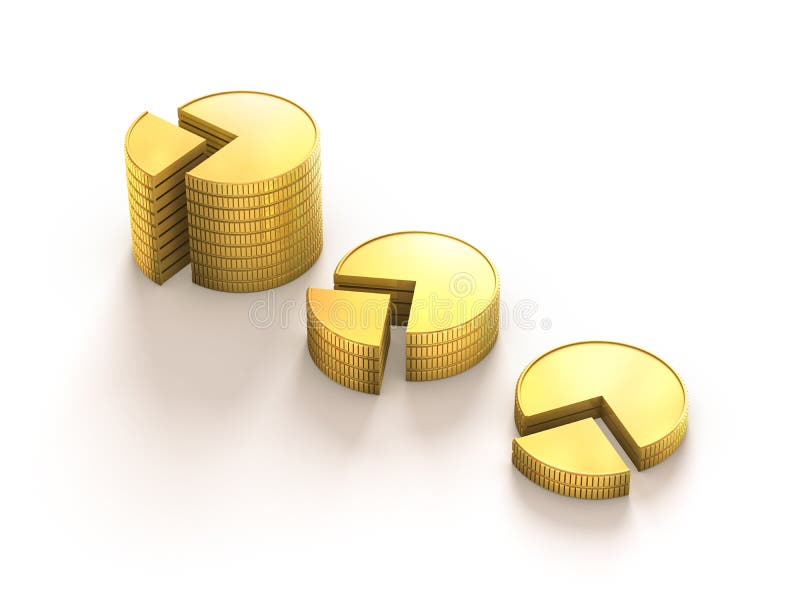 Coins Stack Graphic Presentation Stock Illustration - Illustration of ...