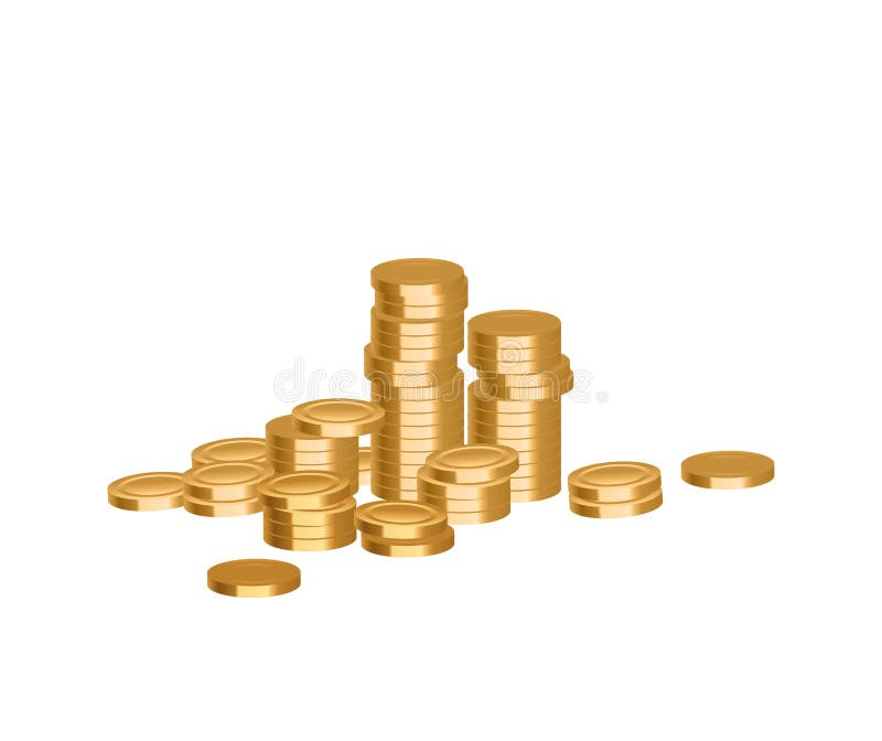 Coins Stack Illustration stock vector. Illustration of wealth - 216779728
