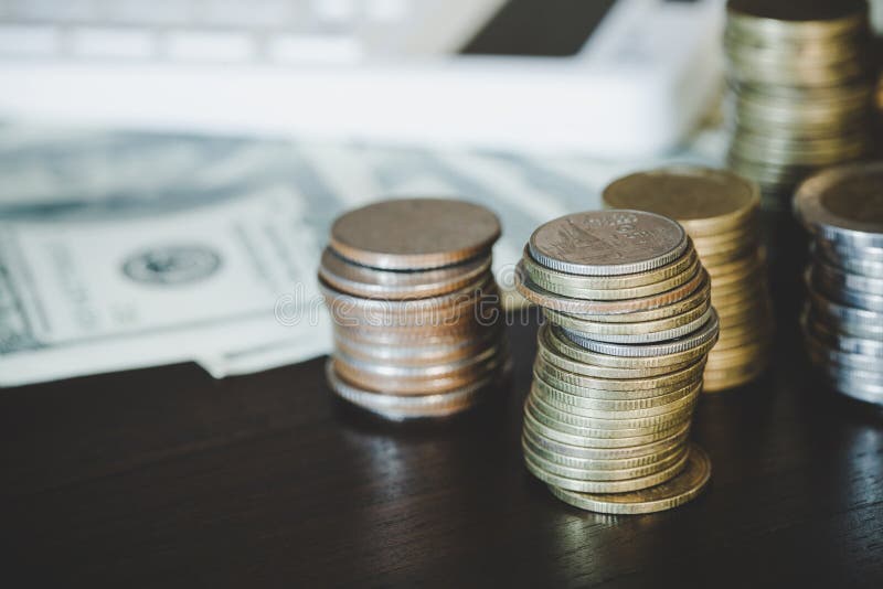 Coins Stack for Money Saving Stock Image - Image of residential, count ...