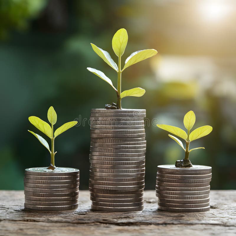 Coins Stack, Planning New Project, Annual Plan, Business Target Stock ...