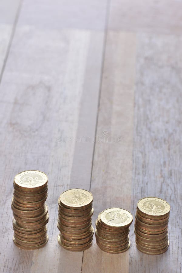 Coins stack in row stock photo. Image of life, business - 56677290