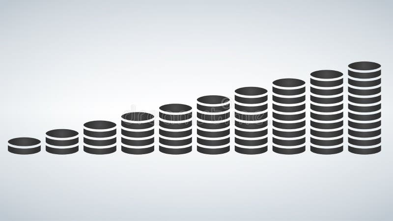 Coins Stack Vector Illustration. Money Stacked Coins Icon in Flat Style ...