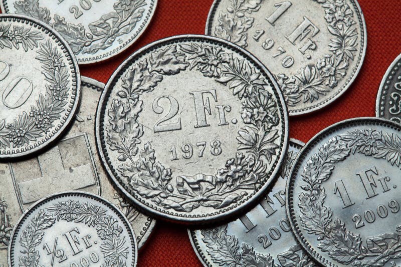 Coins of Switzerland stock image. Image of objects, frank - 70882977