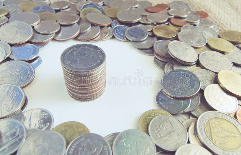 Coins Texture for Use Background Stock Image - Image of fund, economic ...