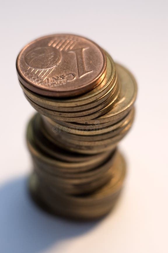 Coins tower stock image. Image of exchange, bottom, contrast - 9993733