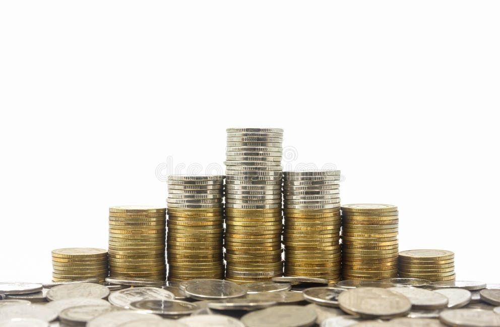 Coins tower stock photo. Image of earnings, moving, credit - 38652048