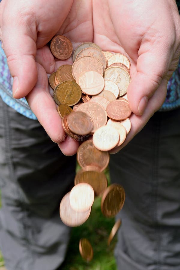 Coins stock image. Image of brown, economy, pence, currency - 57531999