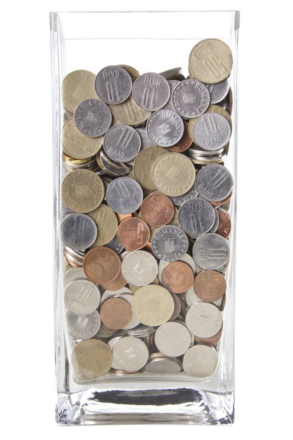Coins in a vase stock image. Image of exchange, american - 27341439