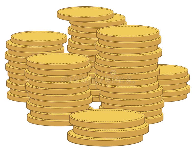 Coins Vector Color Flat Icon Stock Vector - Illustration of color, safe ...