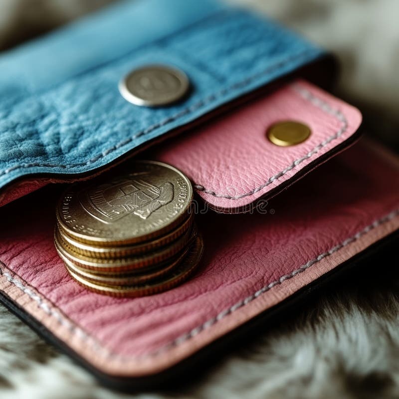 Coins in Wallet stock illustration. Illustration of business - 336872952