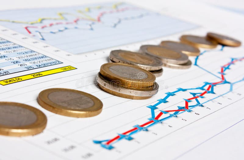 Coinss and the Working Paper Stock Photo - Image of diagram, money ...