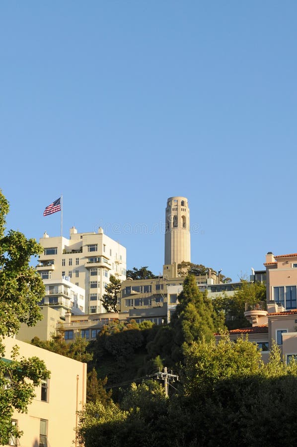 Coit Tower stock image. Image of downtown, elevation - 29224761