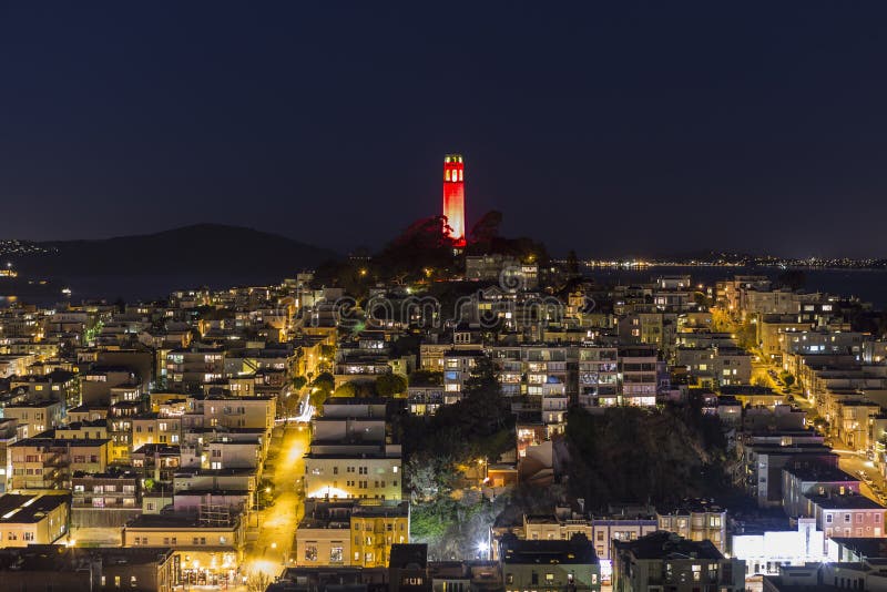 Coit Tower Park San Francisco Stock Image - Image of united, homes ...