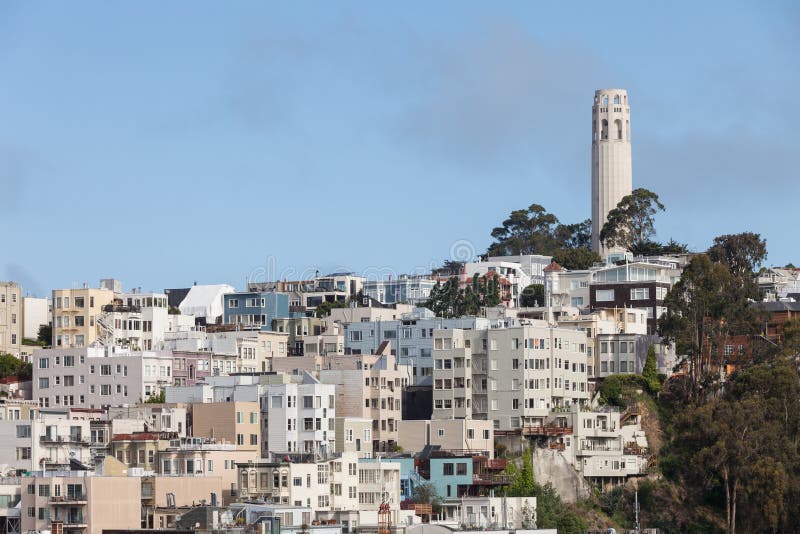 Coit Tower stock photo. Image of building, high, landscape - 54470868