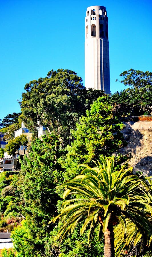 Coit Tower in San Francisco, California Stock Image - Image of ...