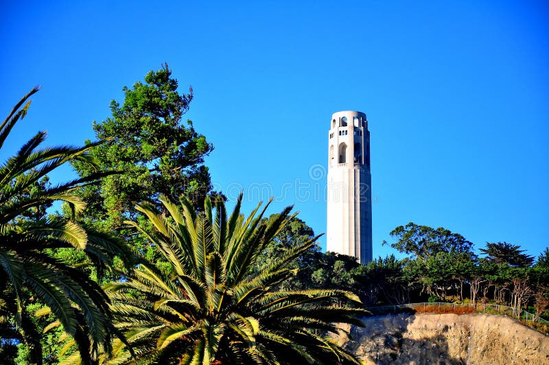 Coit Tower in San Francisco, California Stock Photo - Image of ...