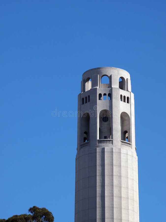 Coit Tower and sky stock image. Image of coit, vacation - 154366953