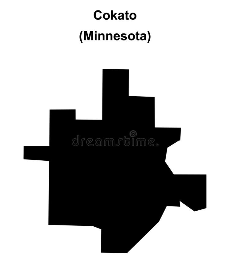 Cokato outline map stock illustration. Illustration of infographic ...