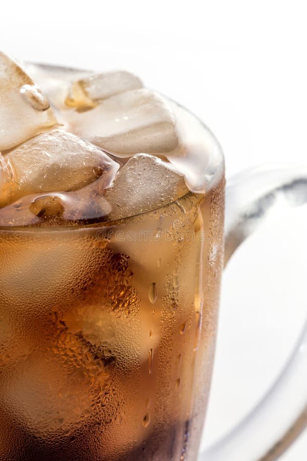 Coke and ice in a glass stock photo. Image of close - 150901486