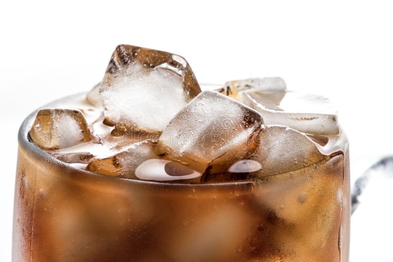 Coke and ice in a glass stock image. Image of foods - 150907777