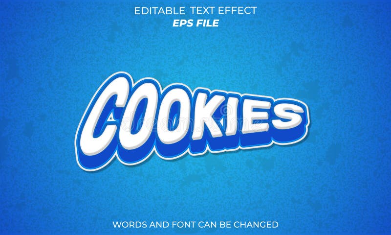 Cookies Text Effect, Font Editable, Typography, 3d Text Stock Vector ...
