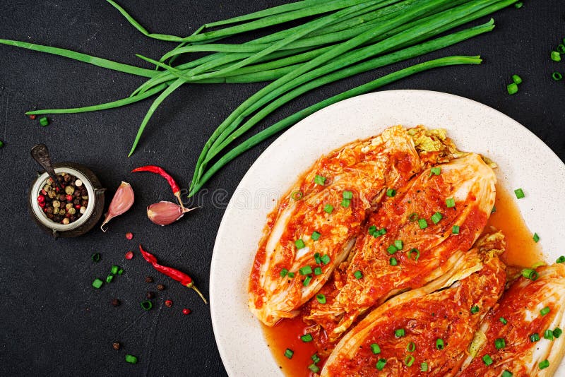 Col De China Col De Kimchi Comida Tradicional Coreana Imagen de archivo ...